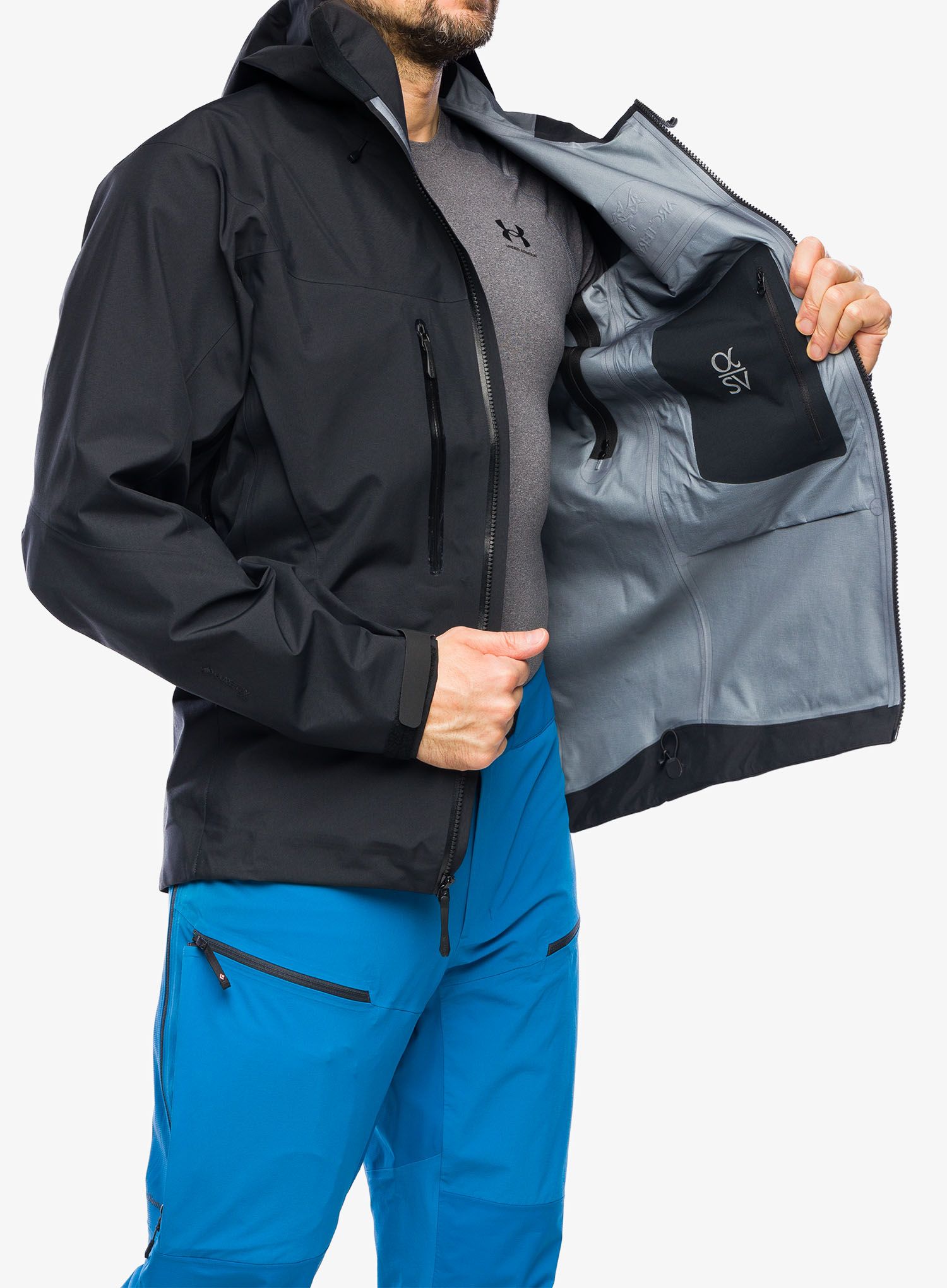 Hardshell jakna Arcteryx Alpha SV Jacket - blk | 8a.si